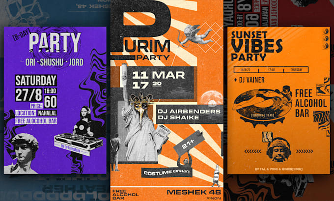 Design for you a vintage vibe poster by Ronmerozz | Fiverr