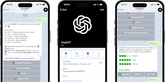 Turn your chatgpt to dynamic telegram bot by Alexmikhajlovic | Fiverr Turn your chatgpt to dynamic telegram bot by Alexmikhajlovic | Fiverr