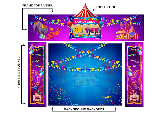Design photobooth banner template for your event by Sidrakhan359 | Fiverr