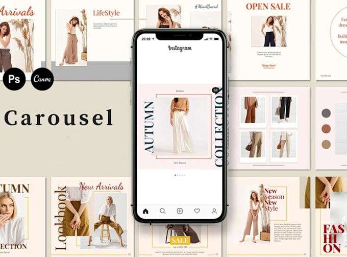 Design instagram post template in photoshop by Zulfi_rana | Fiverr