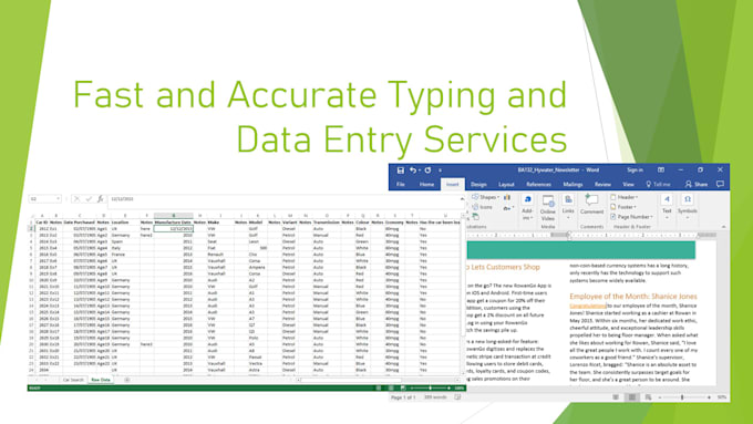 Do fast and accurate typing services by Ashensilva111 | Fiverr
