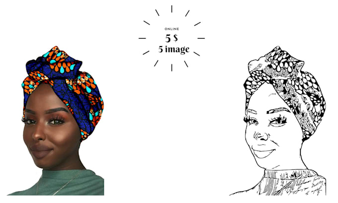 Turn your image or photo into line art for coloring book by Raffik ...