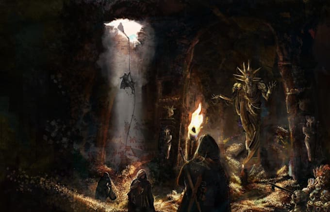 Do illustrations for ttrpg books by Lordozy | Fiverr