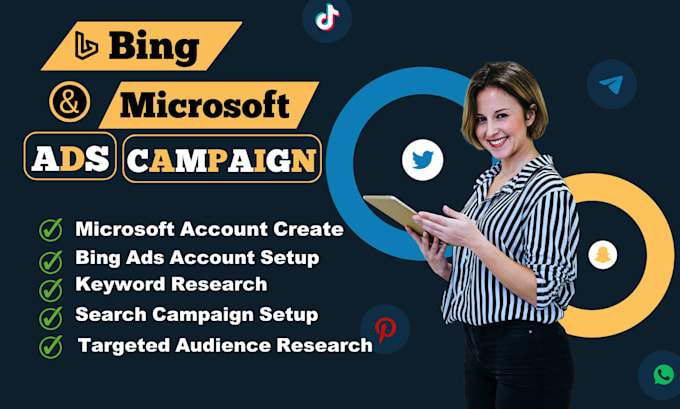 Setup bing ads campaign, microsoft ads by Nayon86 | Fiverr