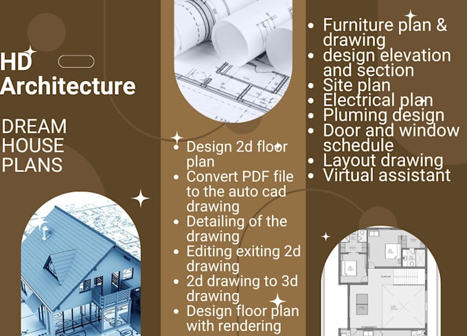 Do your cad work and dream house plans in 2d drawings by Omarrana646 ...