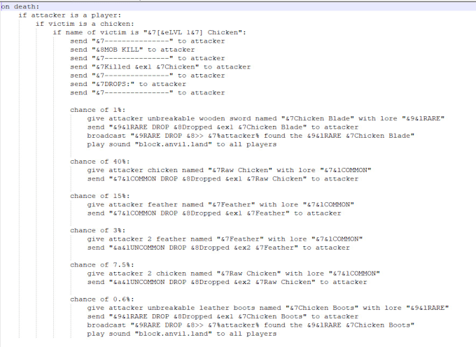 Skript your minecraft server something by Thebeanler | Fiverr