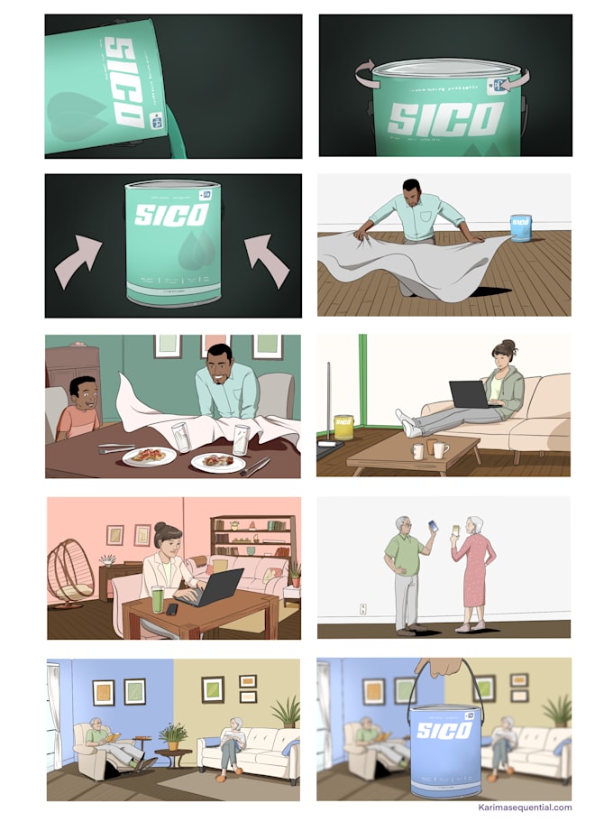 Create a storyboard for your live action project by Amirakdelat | Fiverr