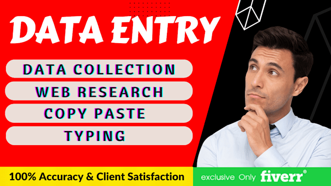 Excel data entry, copy paste, convert pdf, web research, data collection by Jahirulfaysal | Fiverr