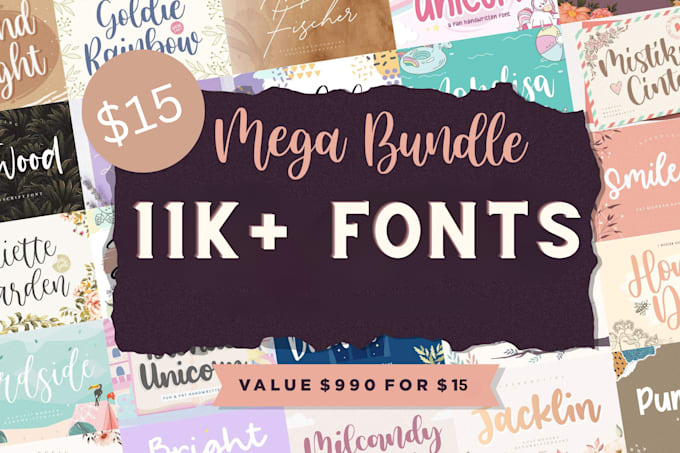 Provide a mega bundle of 10k fonts for your design projects by Abdul ...