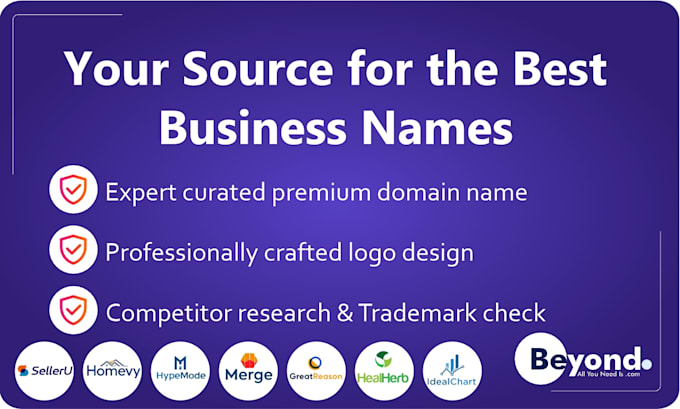 Create a creative brandable domain for your business by Derrhaneahmed ...