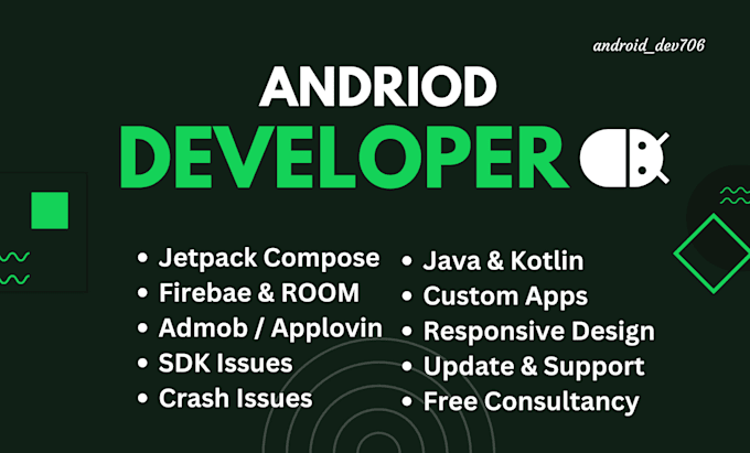 Be your mobile app developer using java or kotlin by Android_dev706 | Fiverr