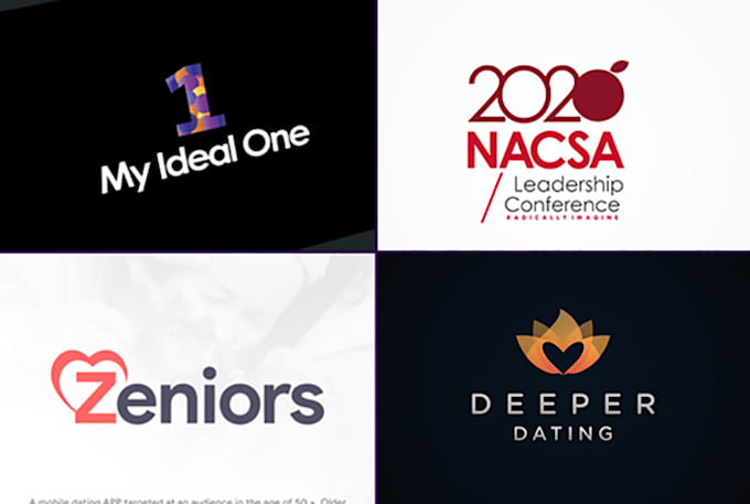 Design modern luxury wonderful dating logo with source file by Angela ...