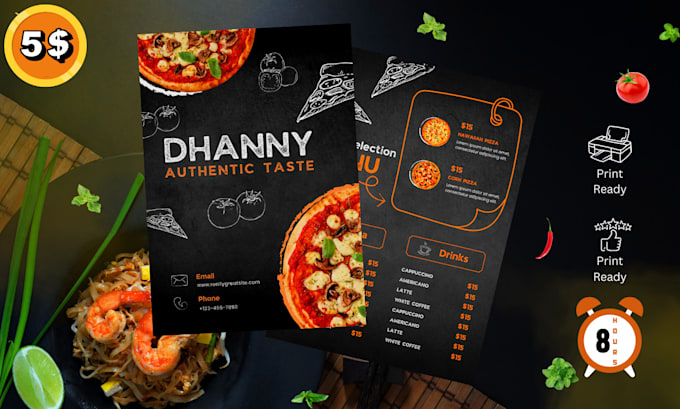 Creative restaurant menu design services by Sadaru124 | Fiverr
