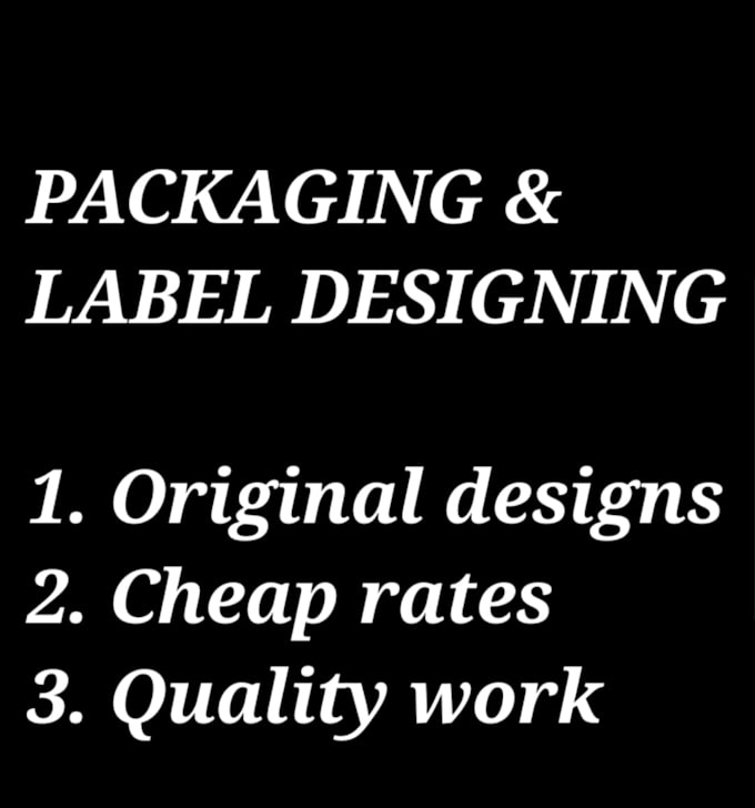 Make the best professional packaging and label design by Alihammad650 ...