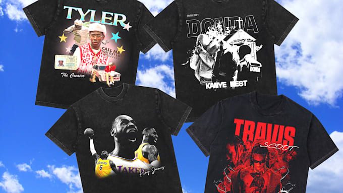 Design premium bootleg rapper tee within a day by Eyesorestudio | Fiverr