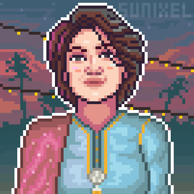 Create colorful and unique pixel art portraits for you by Sunixel | Fiverr