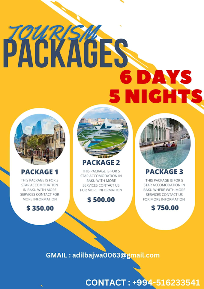 Provide tourism packages to the foreigners by Adilprovider | Fiverr