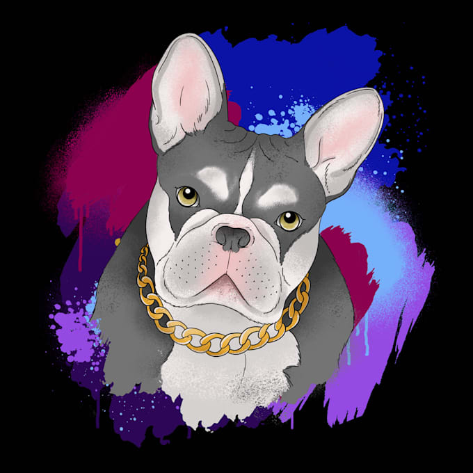Draw portrait of your dog or cat in my illustration style by Lacrymosa ...