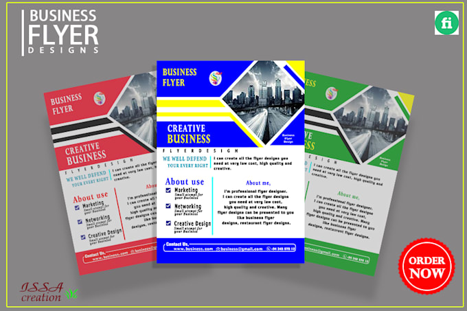 Design attractive and creative business flyer designs by Issacreation ...