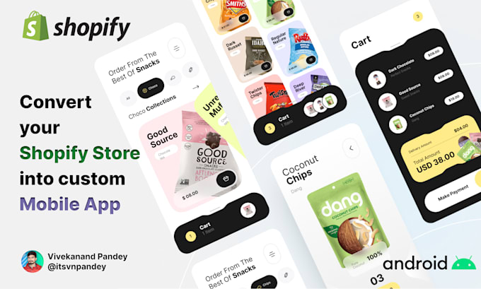 Convert your shopify store into custom mobile app by Itsvnpandey | Fiverr