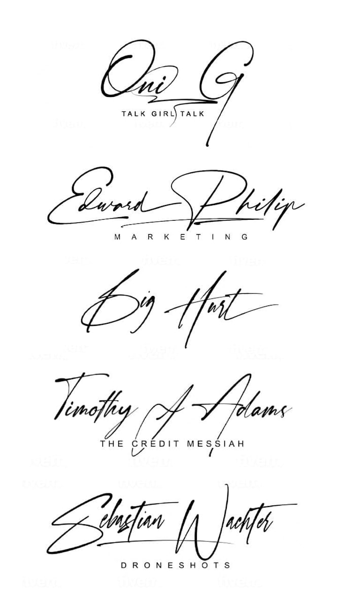 Design luxury, cursive, handwritten and signature logo for your brand ...