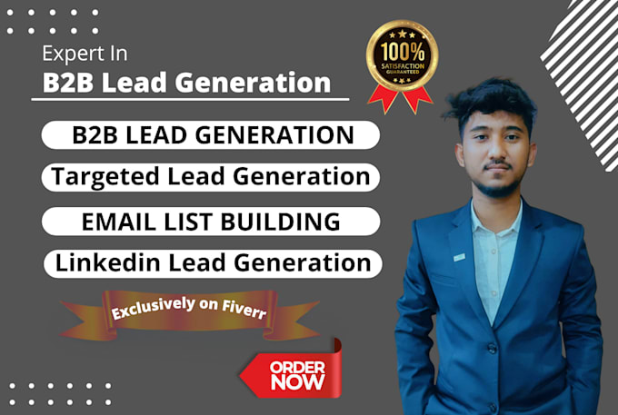 Do linkedin leads generation and b2b lead generation by Mridulroya | Fiverr