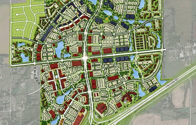 Render town plan, master plan, site plan elevation by Mkamran187 | Fiverr