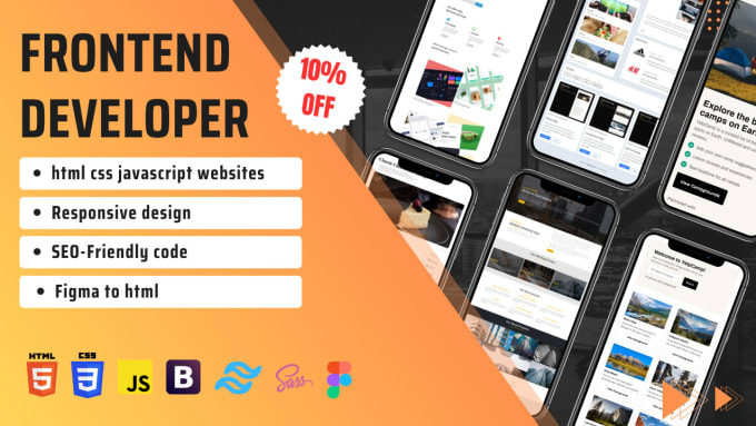 Do Frontend Development In Html Css Javascript Tailwind Css Static Website By Rabia Ismail Fiverr