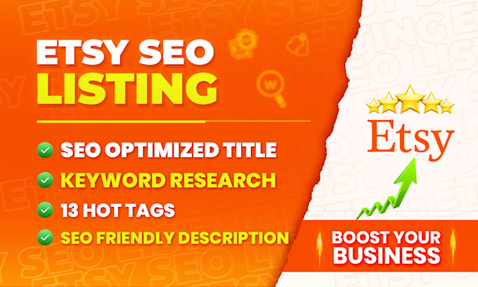Etsy seo on your etsy product listings that boost etsy sales by Ashrafur_seo | Fiverr