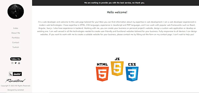 Do build your websites with html css js by Iamettzel | Fiverr