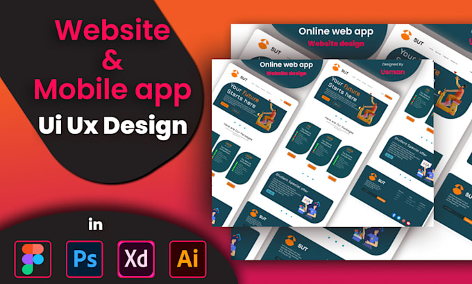 Do mobile app, web ui ux design and prototype in figma by Usman_world7 | Fiverr