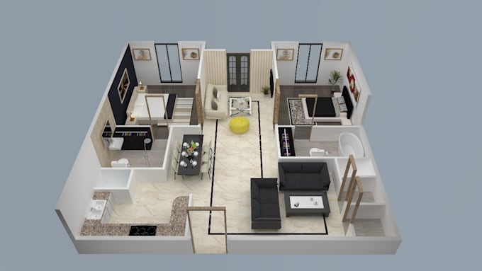 Create isometric 2d and 3d views of your plans by Saqlain234 | Fiverr