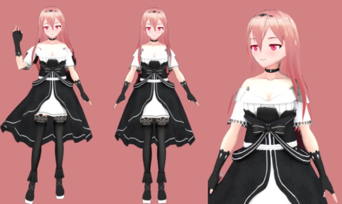 Create a character reference sheet of your vrchat model, furry avatar ...