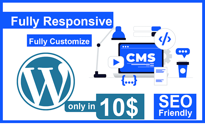 Create responsive fully customized wordpress, cms website design by ...
