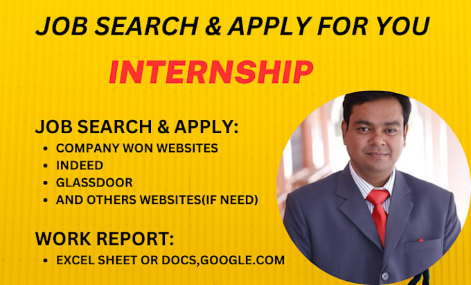 Search and apply internship jobs for you by Halder762466 | Fiverr