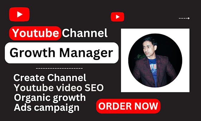 Be your youtube channel manager for organic growth, optimization by Imsojibtalukder | Fiverr