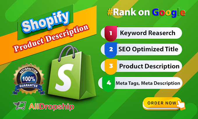 Write engaging shopify product description with seo title by Repon_seo ...
