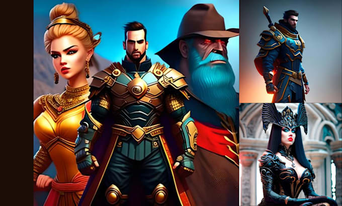 Create awesome characters and concept art using ai by Punamrokade | Fiverr