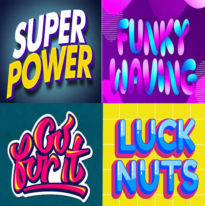Design font logo word art or 3d text effects by Mr_zack21 | Fiverr