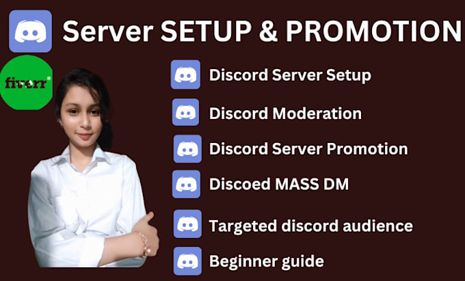 Setup custom discord server and via mass dm promote discord by ...
