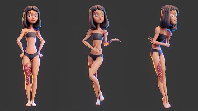 Model and rig 3d stylized characters using blender by Phongly | Fiverr