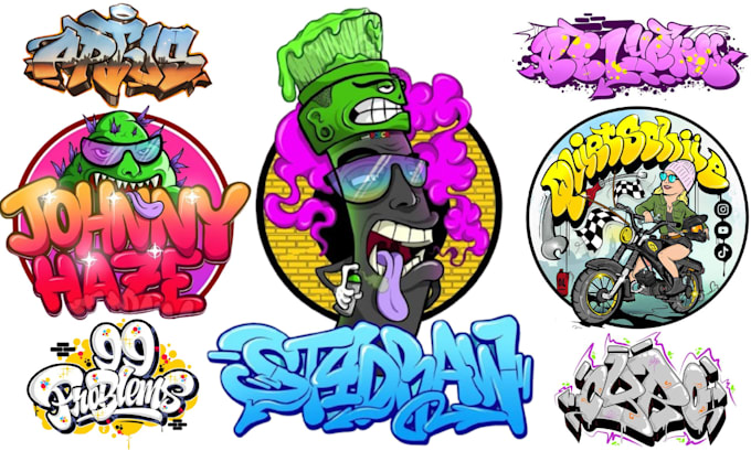 Do custom graffiti art style logo for your merchandise and brand by ...