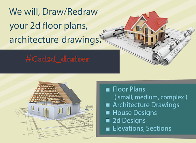 Draw redraw your architecture floor plans in auto cad by Cad2d_drafter ...