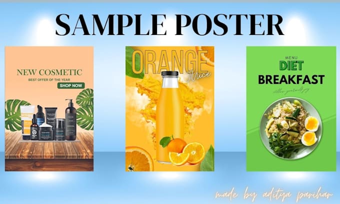 Design professional and creative product advertising poster and digital ...