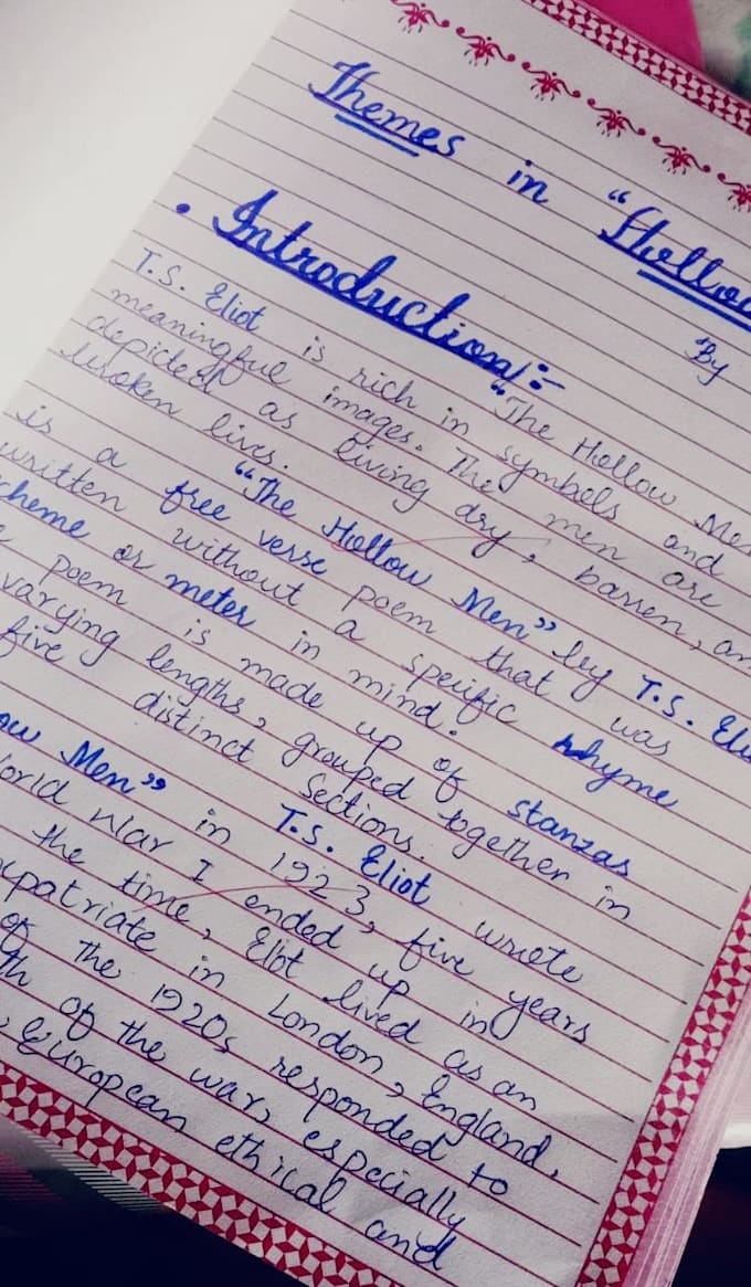 Write assignments notes for you by Aimen22f | Fiverr