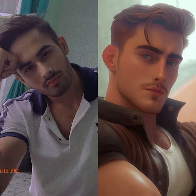 Make pixar, disney cartoon of your face portrait by Yadveer_billing ...