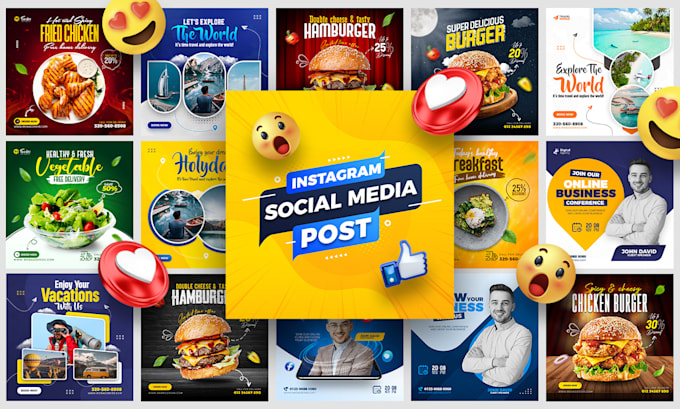 Design amazing social media posts, ads, banners, for facebook ...