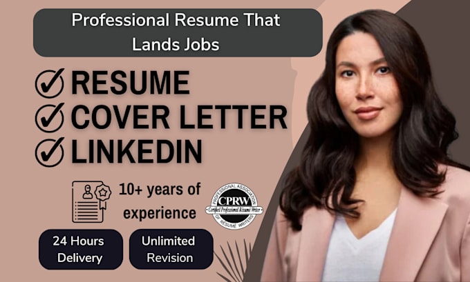 Write ats professional resume, cv, cover letter, linkedin by Resume ...