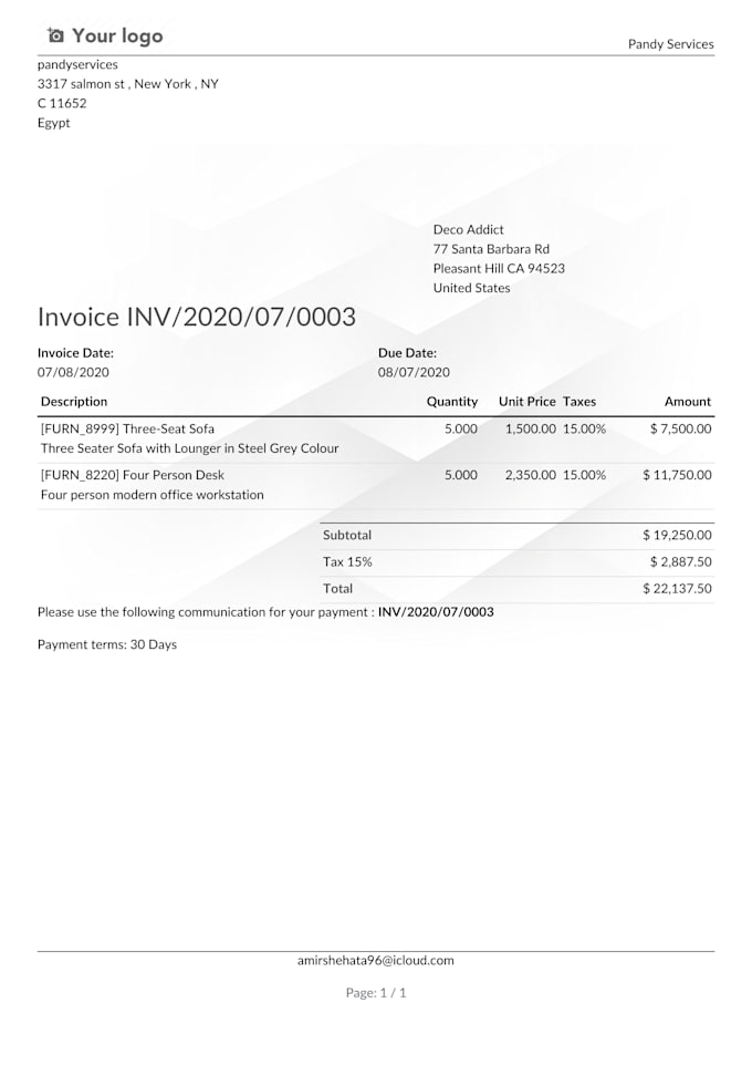 Design invoices from scratch with branded business logo by ...