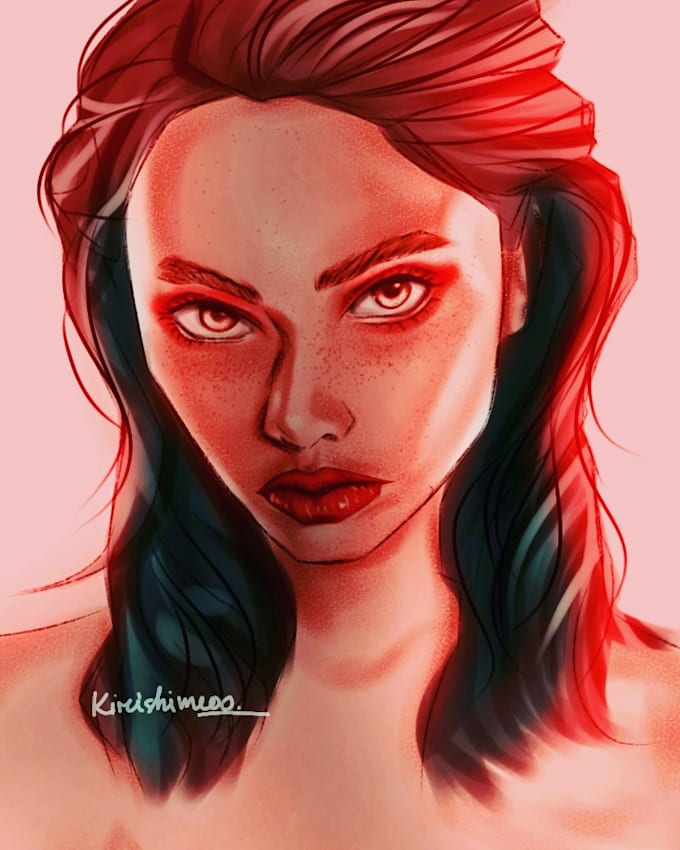 Draw cute stylized portrait for you by Kirishimeoo | Fiverr